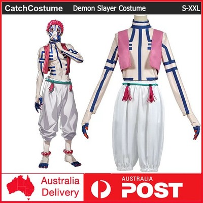 Anime Demon Slayer Kimetsu no Yaiba Akaza Cosplay Costume Halloween ...