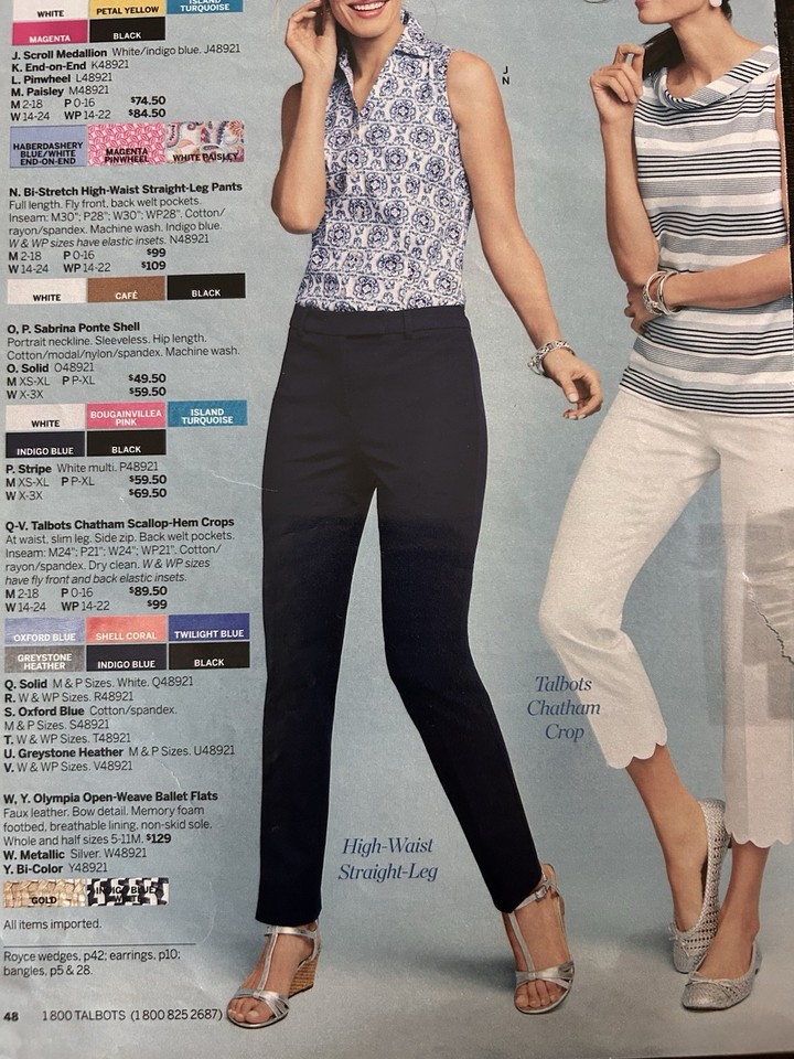 Talbots L Sabrina Ponte Shell Portrait Neckline Top Cotton Blend White ...