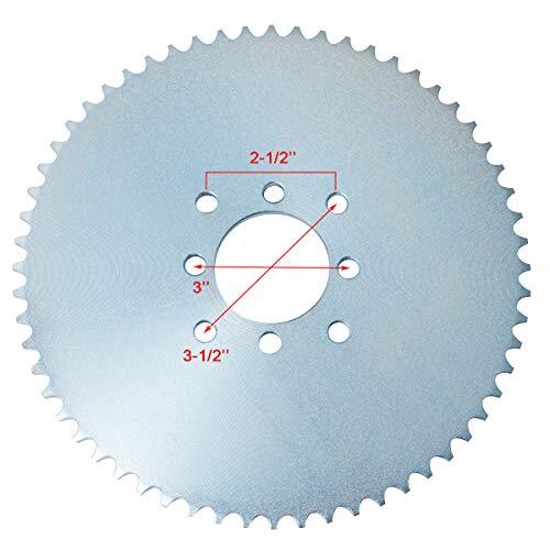 Go Kart Sprocket for 40/41/420 Chain 60 Tooth Sprocket for Go Karts and ...