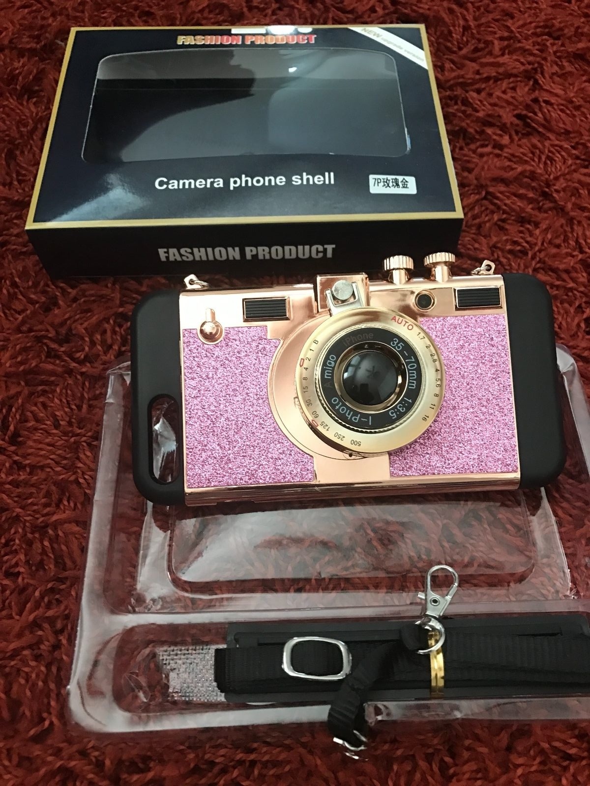 Camera cell phone case-Retro Design Bling Pink iPhone 7 | eBay