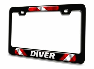 DIVER Scuba Diving Bl Steel License Plate Frame | eBay