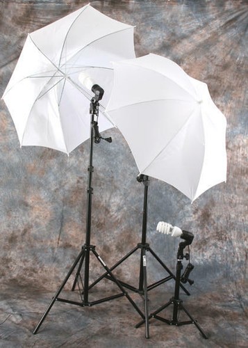 3 x PHOTOGRAPHY FILM VIDEO STUDIO CONTINUOUS LIGHTING UMBRELLA KIT ...