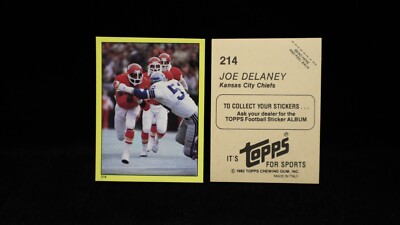 1982 Joe Delaney Kansas City Chiefs Topps Yellow Sticker #214 | eBay