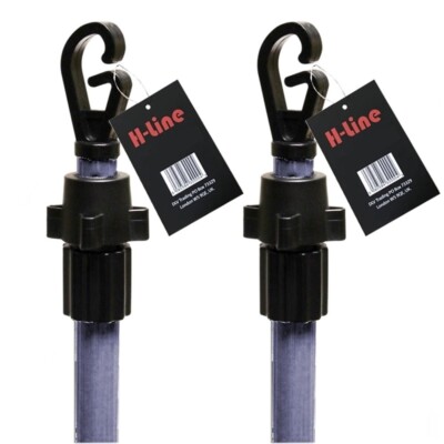 2 x Heavy Duty Line Props Washing Line Extending Clothes Pole Support 2 ...