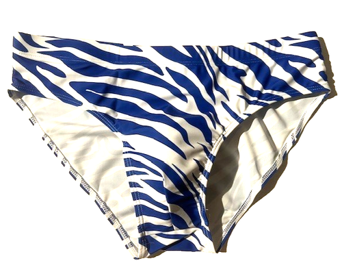 New Mens Blue Zebra Animal Print Swim Bikini Brief Swimsuit sz M Speedo ...