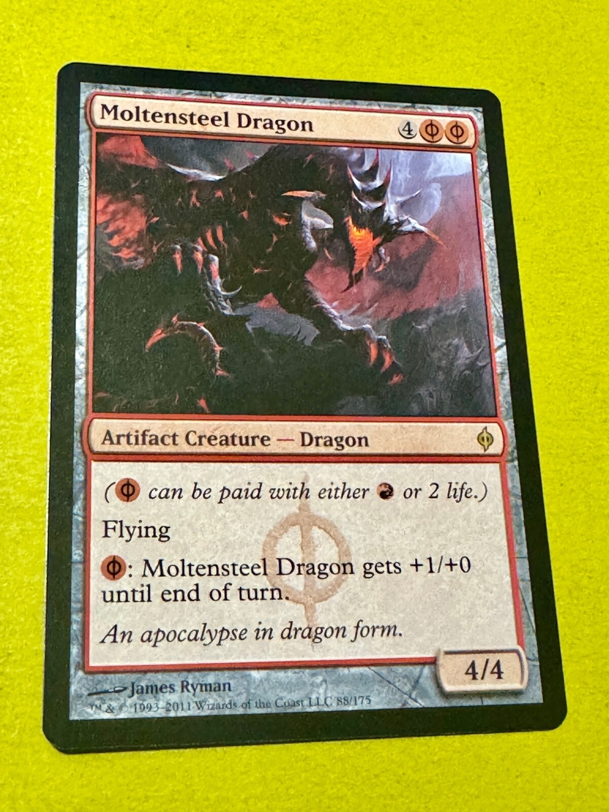 Moltensteel Dragon New Phyrexia NM Artifact Red Rare MAGIC MTG CARD | eBay