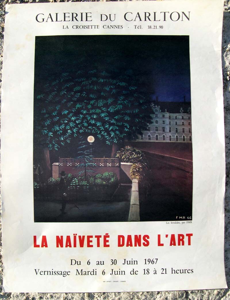 Original Poster Lithograph Gallery Of Carlton Cannes 1967 ( 033 ) | eBay