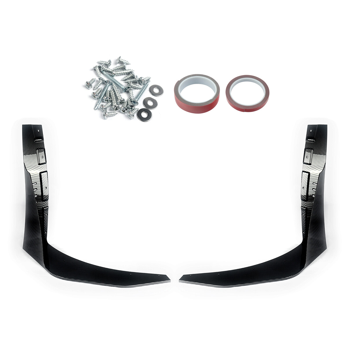 Carbon Fiber Look Front Lip & Winglets For Corvette C7 Z51 Z06 Stage 3 ...