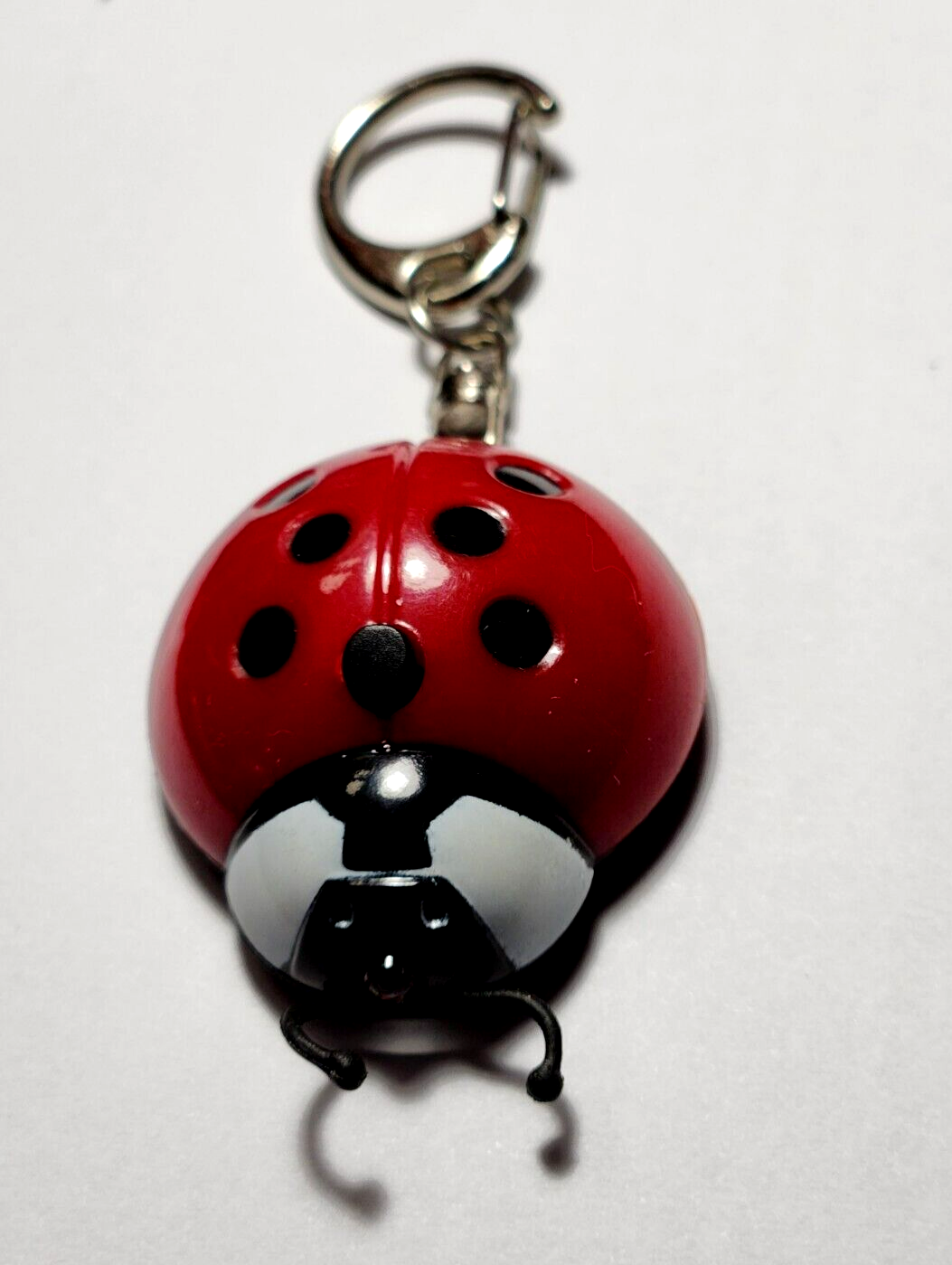 Lady Bug Key Chain 1 3/4"Led Key Ring Press Button to Activate Nose ...