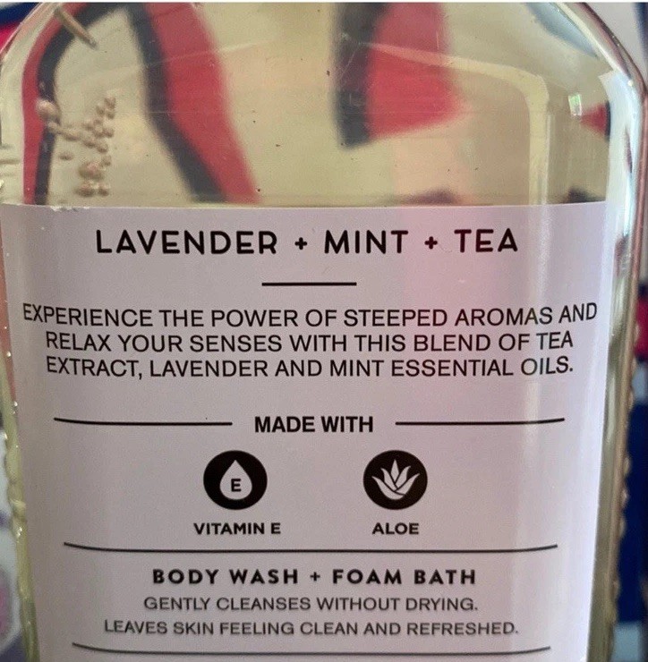 Bath & Body Works AROMATHERAPY Steeped Relax. Lavender, Mint & Tea Body ...