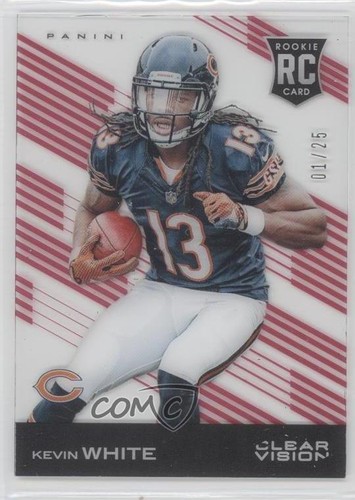 2015 Panini Clear Vision Red 1/25 Kevin White (Running) #104 Rookie RC ...