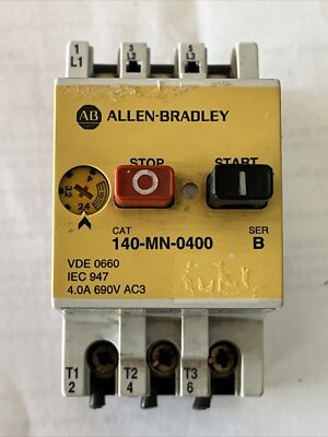 Allen Bradley 140-MN-0400 Ser B Manual Starter With 140-A10 A Aux | eBay