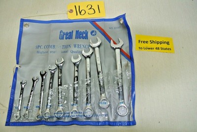 Great Neck 9PC. Combination Wrench Set - Tool 1/4" to 3/4" Mechanic ...