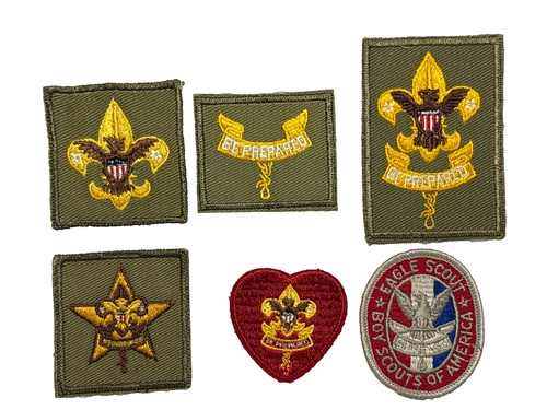 1950s-60s Boy Scouts Complete Rank Set Including Eagle Scout Patch Mint ...
