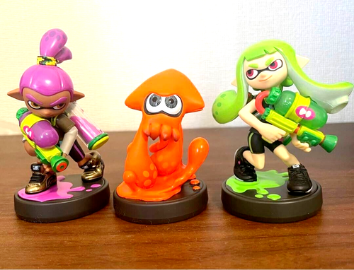 Nintendo Amiibo Splatoon Alt Color Inkling Green Girl Orange Squid ...