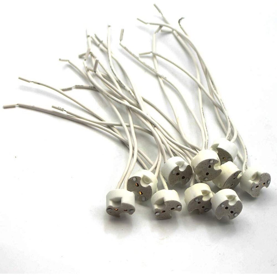 40PC MR16,GU5.3,G4 MR11 Bi-Pin Socket Base Ceramic, Wire 5.9" US Stock ...