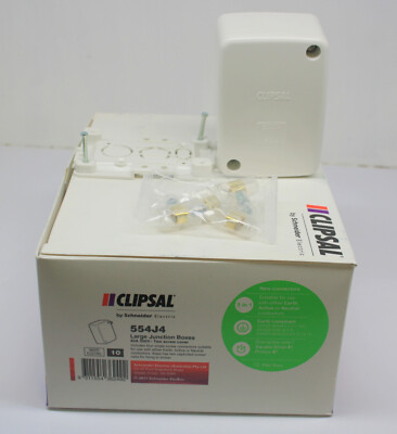 Clipsal Junction box 554J4, Box Of 10, Brand New White Electric Large ...