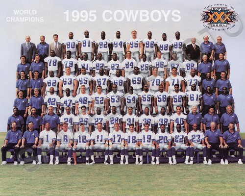 1995 DALLAS COWBOYS NFL CHAMPIONS SUPER BOWL 30 TEAM 8x10 PHOTO AIKMAN ...