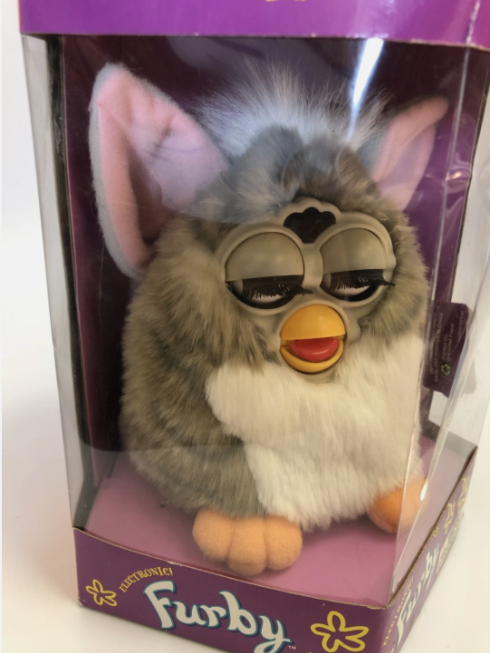 1998 Tiger Electronics Furby Gray / White with Green Eyes Model 70-800 ...