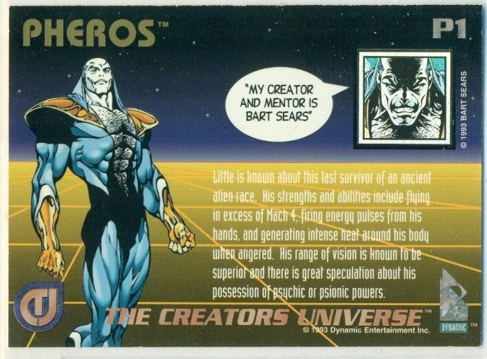 PROMO CARD - THE CREATORS UNIVERSE - PHEROS - #P1 - 1993 - DYNAMIC ENT ...