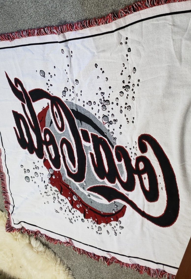Coca Cola Soda Coke Lover Throw Afghan Unused Y2K Gift | eBay