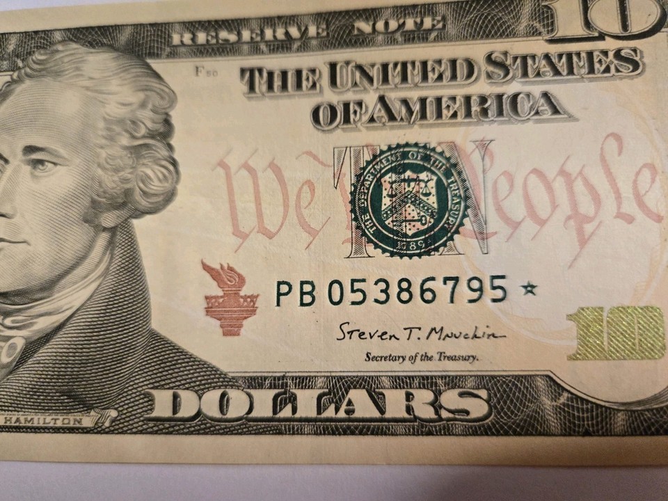 Uncirculated 2 SEQUENTIAL $10 STAR NOTES TEN Dollar Bills 2017A ...