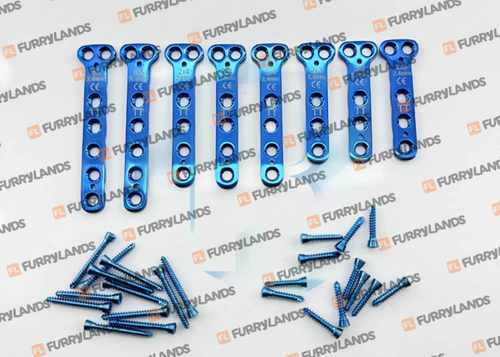 2.7mm Titanium Locking T-Plates & Screws – 78 Pcs Veterinary Orthopedic ...