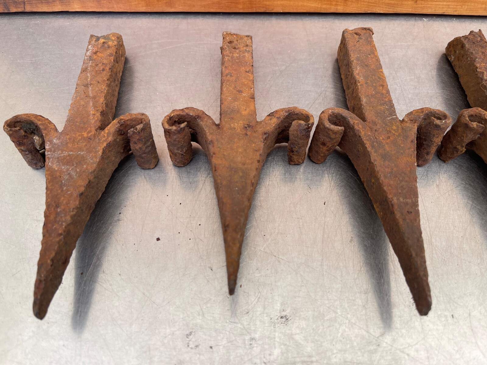 Primitive Soild Steel Gate Fence Finial Topper Spike Gothic Pole Point ...