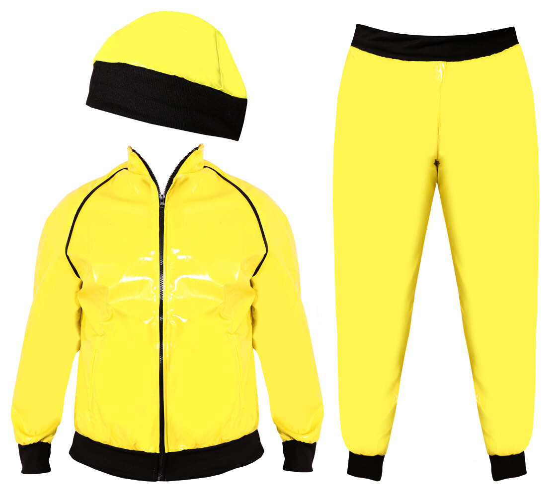 ADULTS 90'S RAPPER COSTUME YELLOW TRACKSUIT MENS GANGSTER 1990'S FANCY ...
