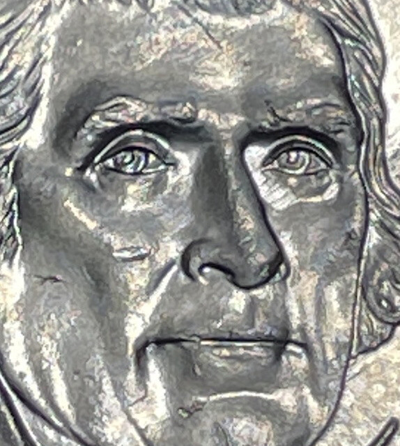 2023 P NEW DISCOVERY ERROR DETACHED EYE JEFFERSON NICKEL ERROR HIGH ...