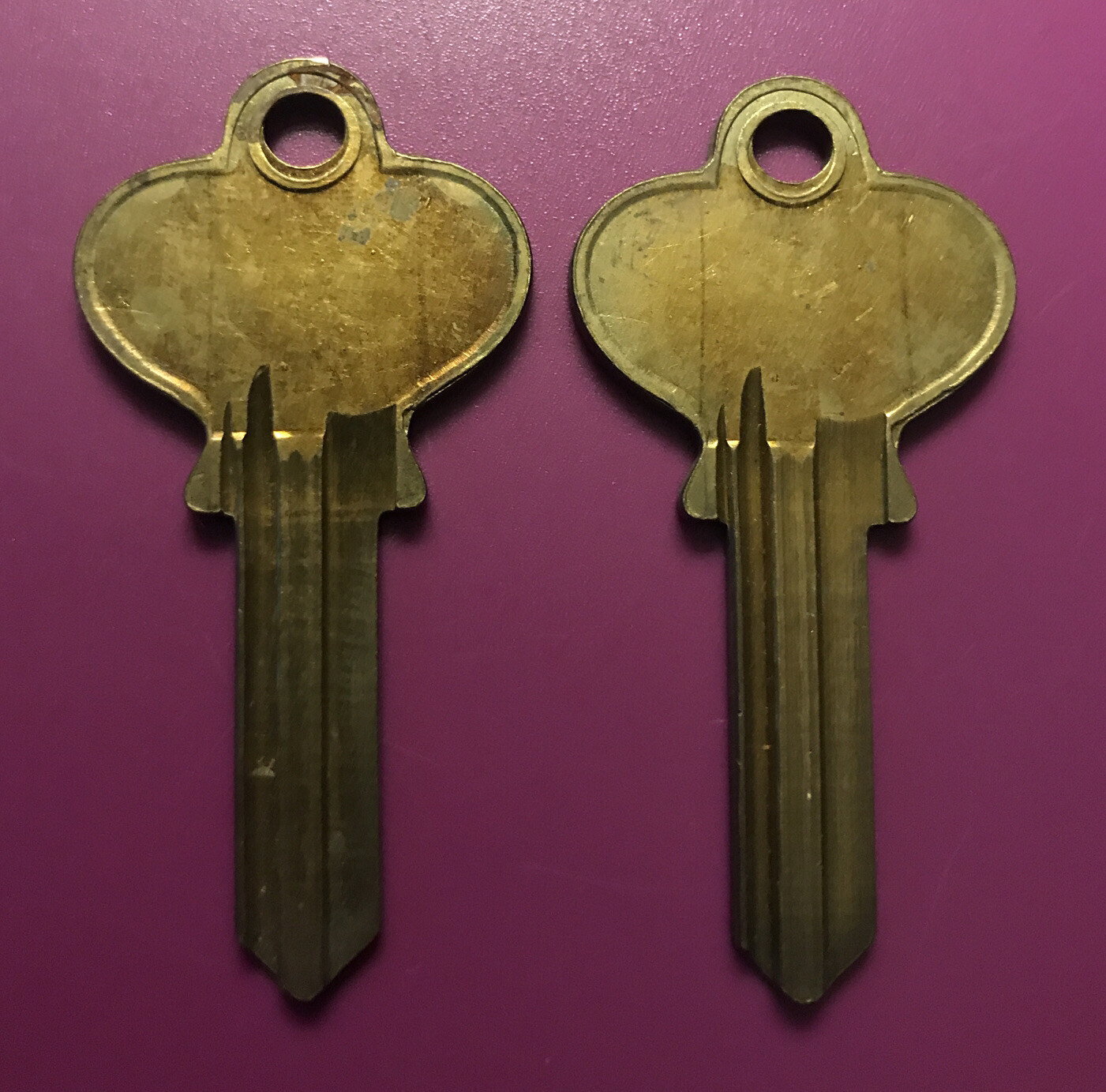 set of 2 BRASS TAYLOR LOCK COMPANY #102 BLANK KEYS [cb2] | eBay
