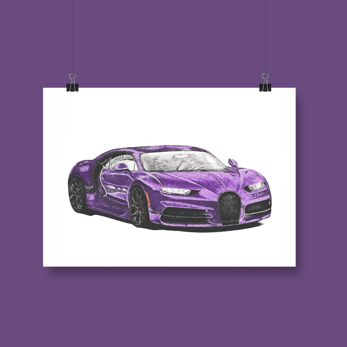 Bugatti Chiron Logo Drawing
