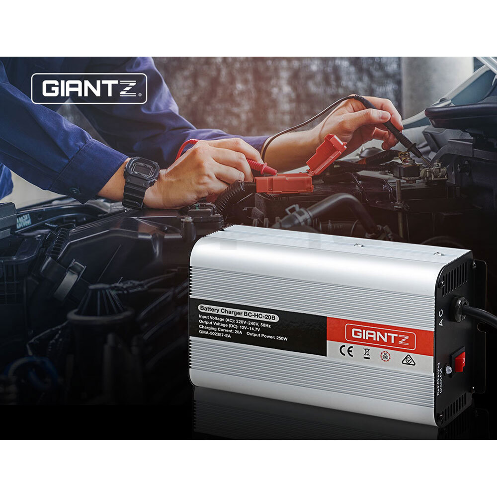 Giantz 12V Car Battery Charger Inverter 20 Amp ATV 4WD Boat Caravan ...