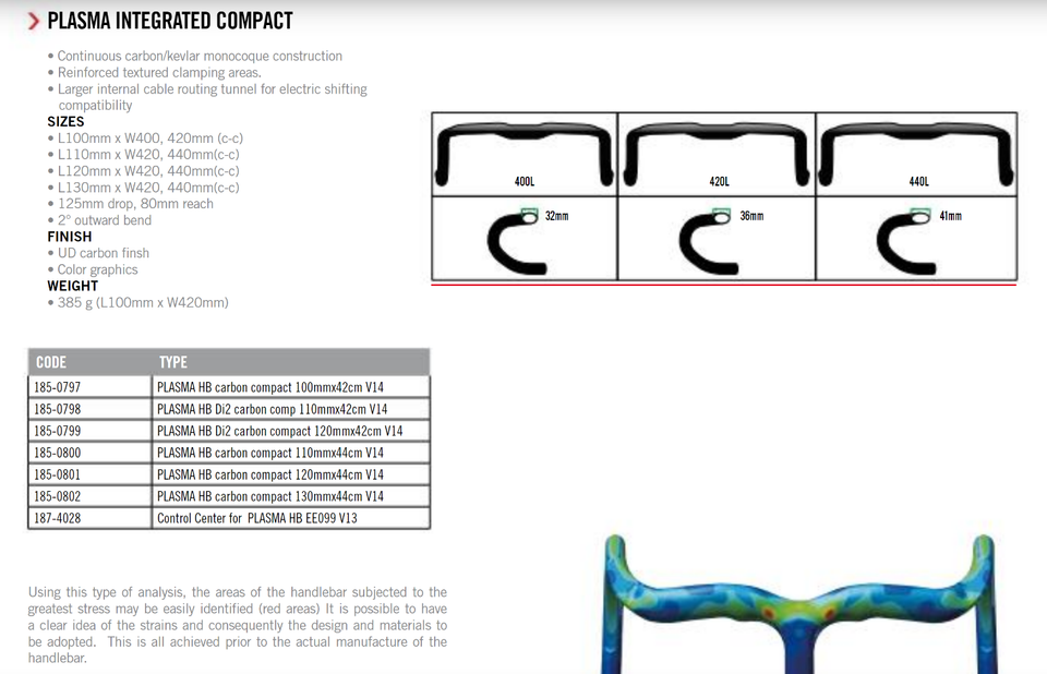FSA Plasma Compact Integrated Road Bike Handlebar Stem Black 130mm 44cm ...