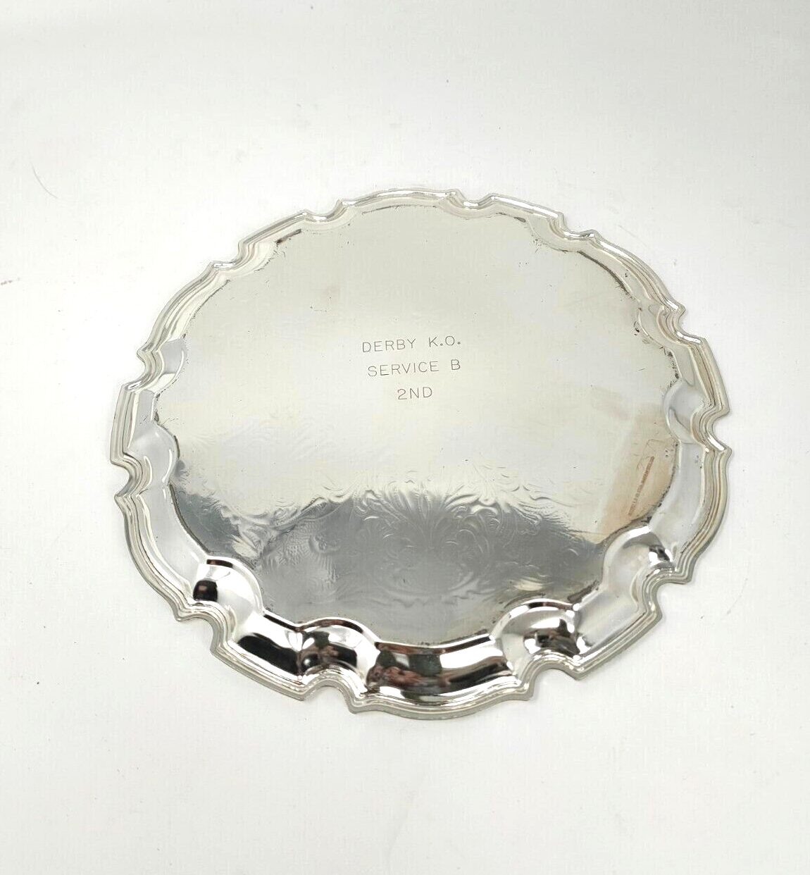 Vintage Silver Plated EPNS Heavy Plate Serving Drinks Tray Engraved ...