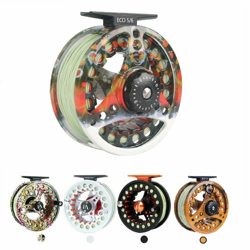 Maxcatch ECO Fly Fishing Reel with Pre-Loaded Fly Line, Backing,Leader ...