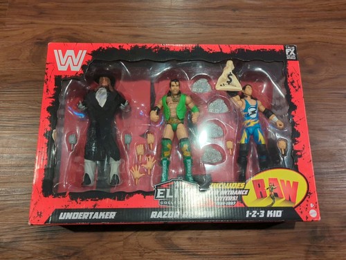 WWE Mondal Night RAW Undertaker Razor 1-2-3 Kid Figure Mattel Elite 3 ...