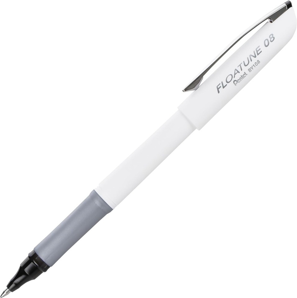 Pentel Floatune Skip Free Rollerball, 0.8mm Med point, Black Ink, Pack ...