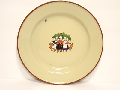 Vintage Shabby/Chippy Child's Enamel Plate Made In Czechoslovakia | eBay