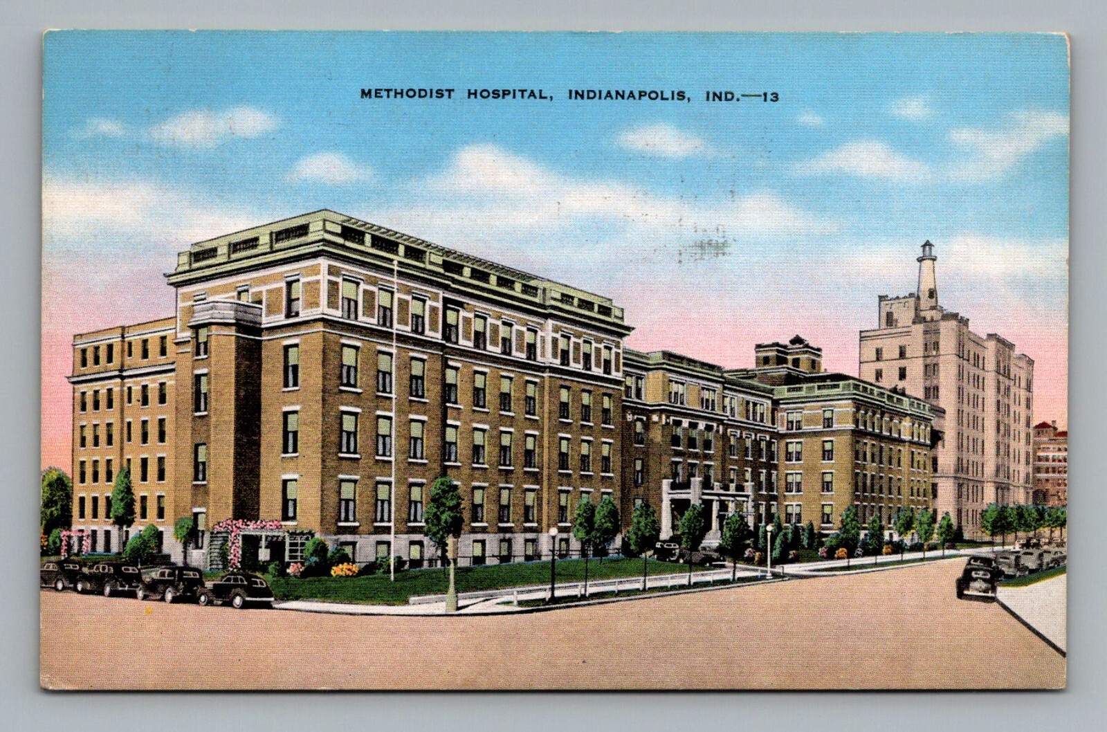Methodist Hospital Indianapolis Indiana IN Vtg. Postcard c1920 C15 | eBay