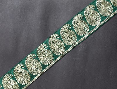 Jasdee Vintage Border Trim 2"Width HandWork Zari Embroidery By Yard ...