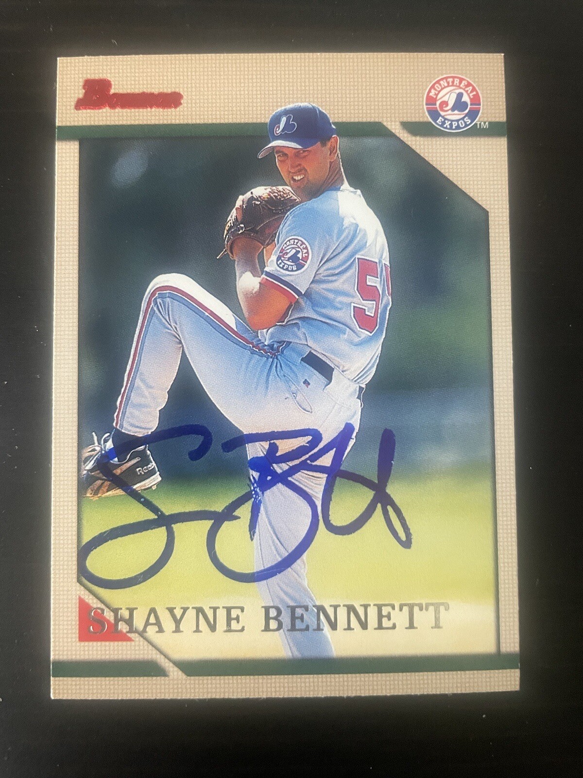 1996 Bowman #381 Shayne Bennett Montreal Expos Signed Card Autographed ...