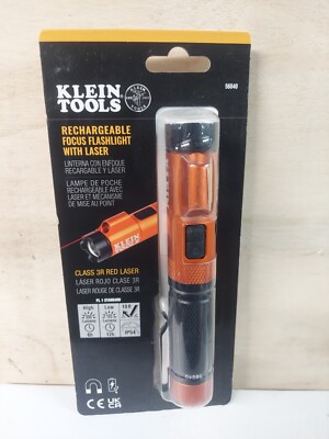 New Klein Tools 56040 Rechargeable Flashlight with Laser, 350 Lumens, 2 ...