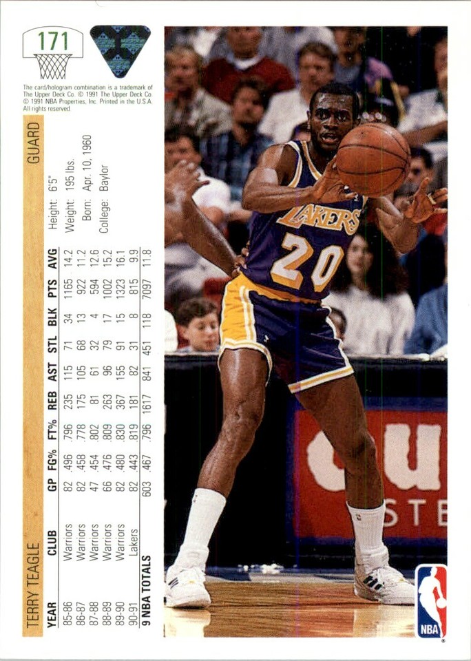 1991-92 Upper Deck NBA Terry Teagle #171 | eBay