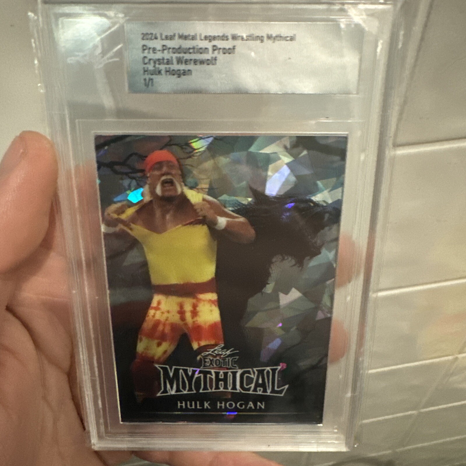 1/1 Slabbed Leaf Metal Wrestling Legends Hulk Hogan Pre-Production ...