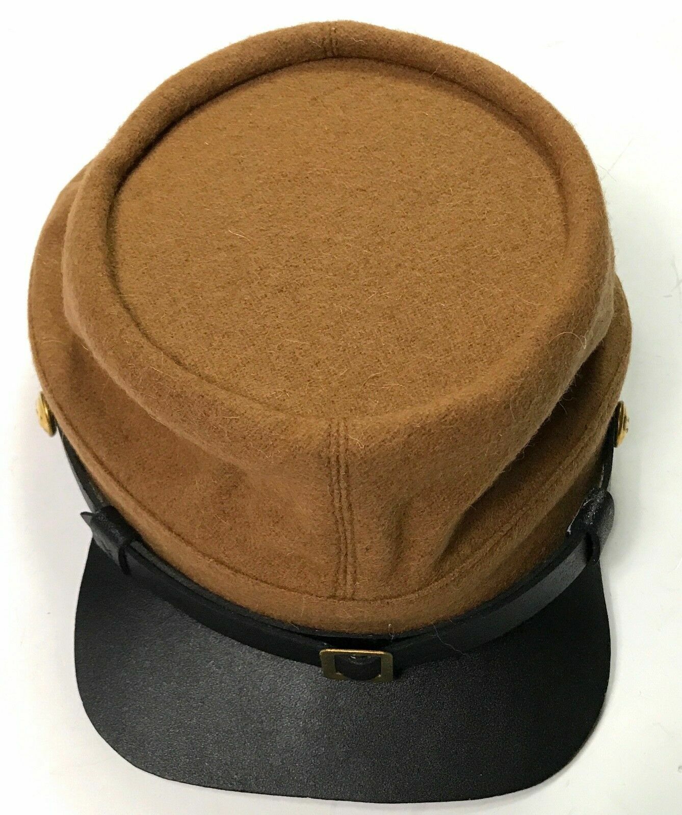 CIVIL WAR CSA CONFEDERATE BUTTERNUT WOOL KEPI FORAGE CAP HAT-ALL SIZES ...