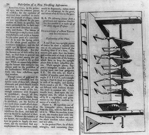 Photo:Thrashing/Threshing machine,thresher,invented by Meikle | eBay