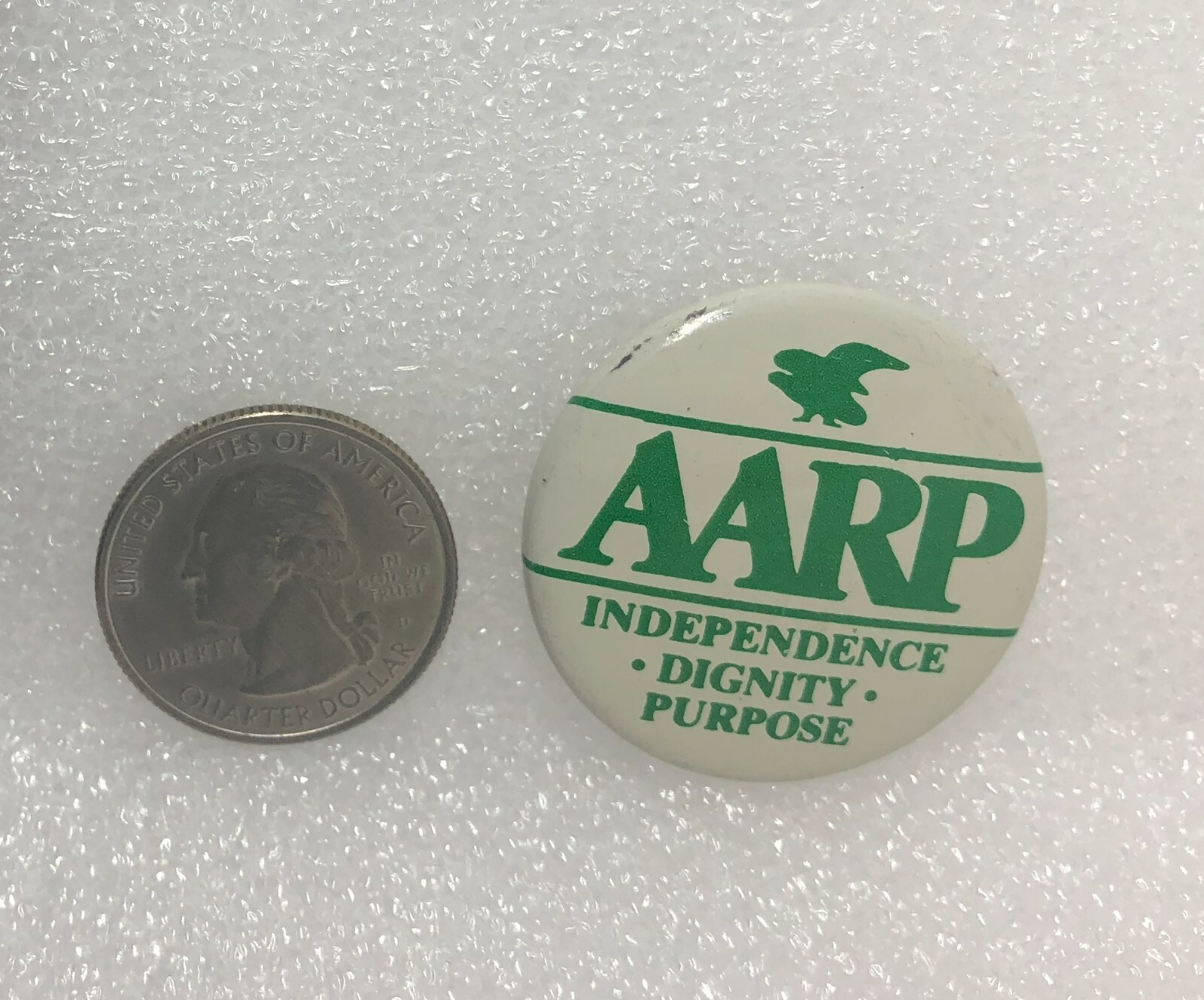 AARP Independence Dignity Purpose Button Pin | eBay
