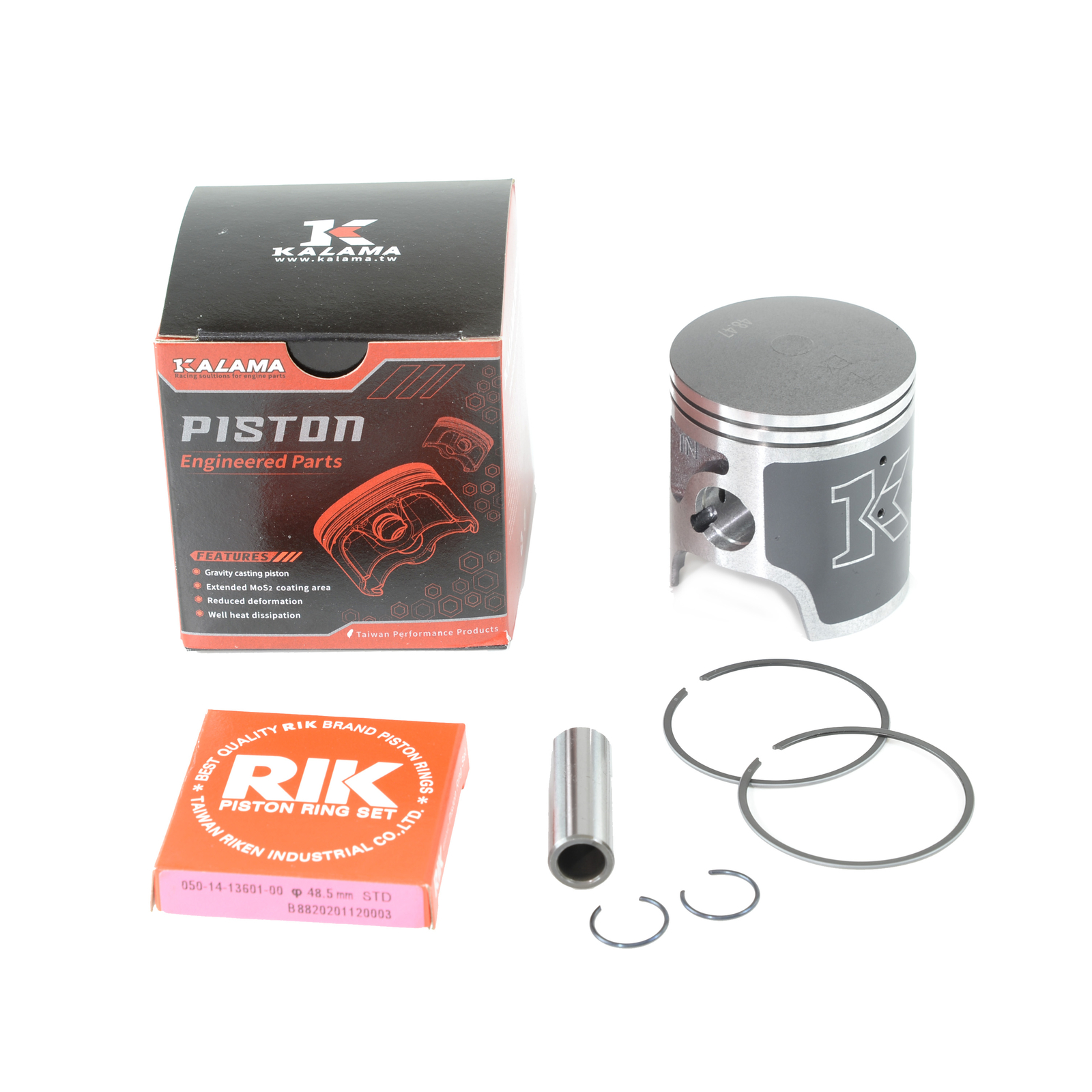 For Kawasaki KX85 KX 85 48.47mm Piston Kit w/ RIK Rings Set 2001~2013 ...