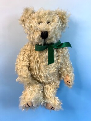 1996 Berkeley Designs Collectible 7" Plush Teddy Bear w/ Green Ribbon ...
